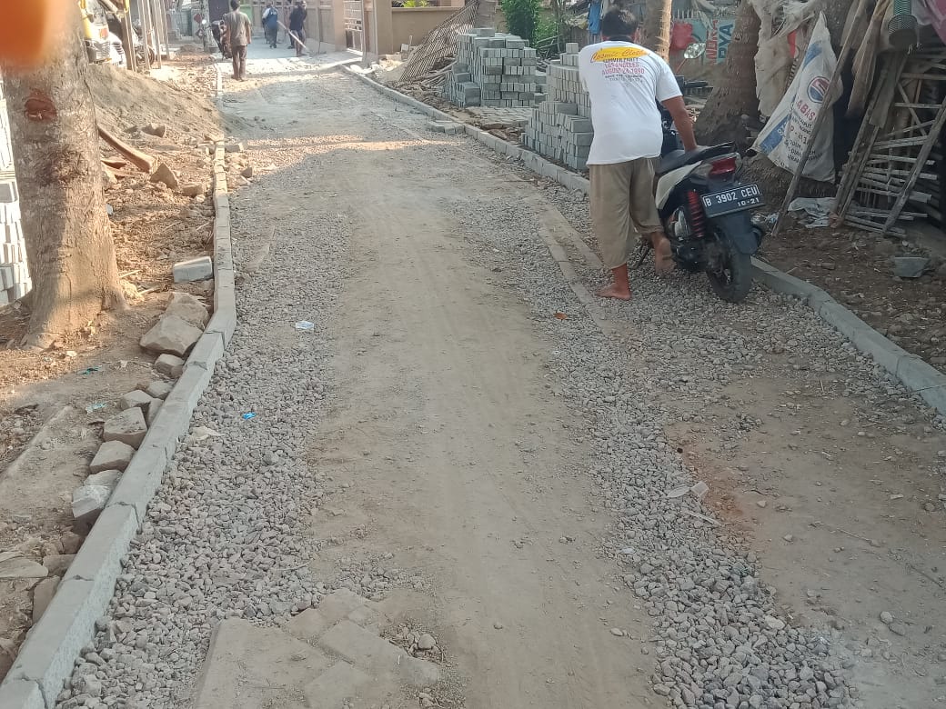 Proyek Jalan Lingkungan Paving Block di Desa Kosambi Dalem Tangerang ...